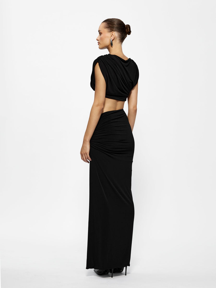 Kayson Maxi Skirt in Black – Sleek Edge | Effie Kats– EFFIE KATS